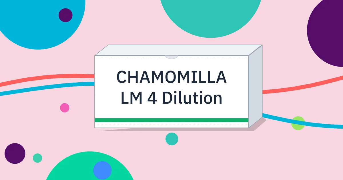 Symbolbild: Packung mit der Aufschrift CHAMOMILLA LM 4 Dilution (PZN 12812447) – Verfügbarkeit und Bezug in Apotheken in Frankfurt am Main