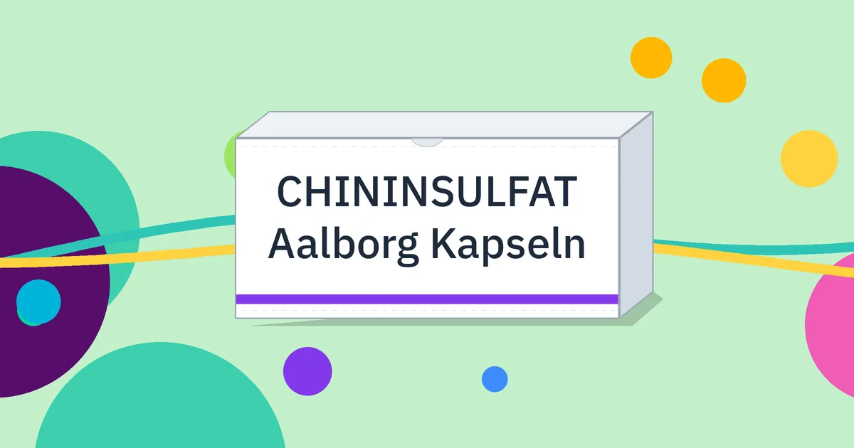 Symbolbild: Packung mit der Aufschrift CHININSULFAT Aalborg Kapseln (PZN 03400467) – Verfügbarkeit und Bezug in Apotheken in Frankfurt am Main