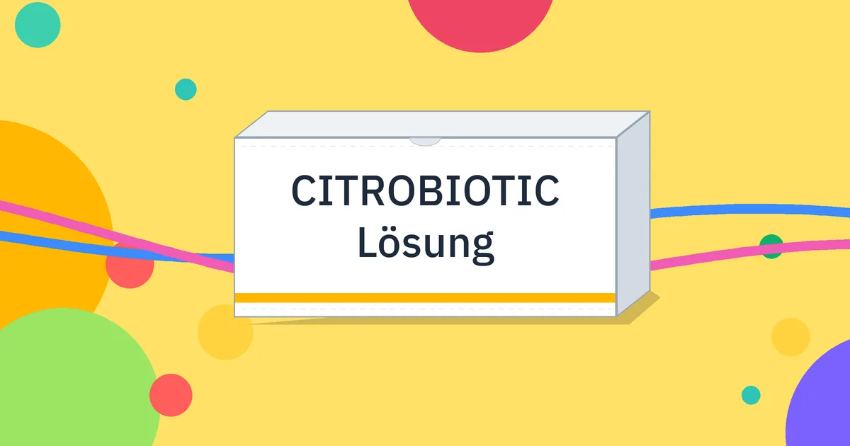 Symbolbild: Packung mit der Aufschrift CITROBIOTIC Lösung (PZN 08648516) – Verfügbarkeit und Bezug in Apotheken in Frankfurt am Main