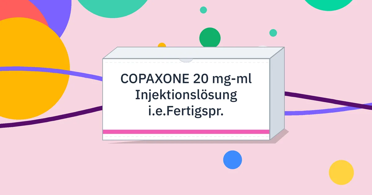 Symbolbild: Packung mit der Aufschrift COPAXONE 20 mg-ml Injektionslösung i.e.Fertigspr. (PZN 13696210) – Verfügbarkeit und Bezug in Apotheken in Frankfurt am Main