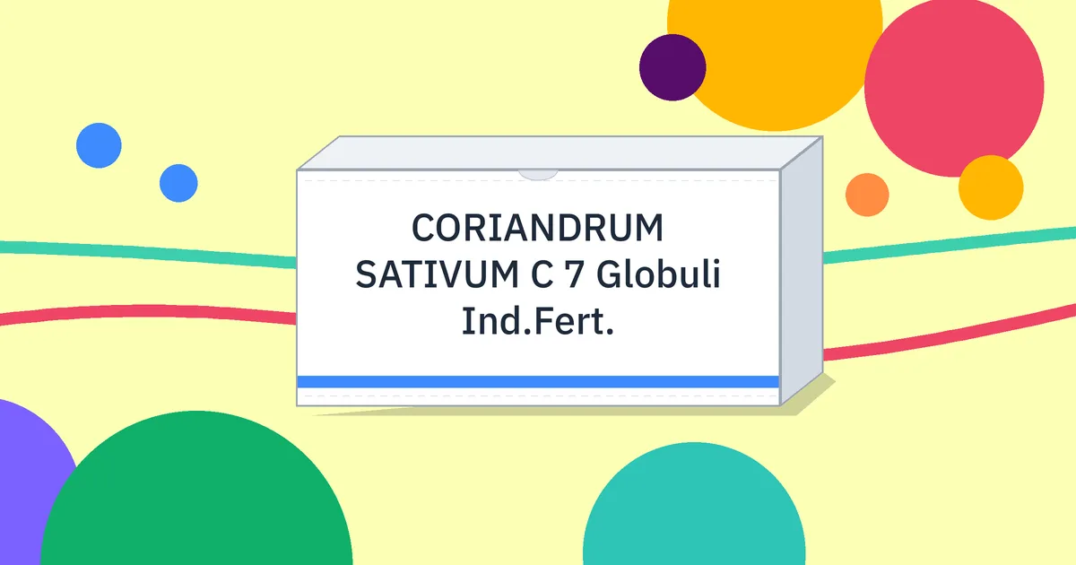 Symbolbild: Packung mit der Aufschrift CORIANDRUM SATIVUM C 7 Globuli Ind.Fert. (PZN 17729892) – Verfügbarkeit und Bezug in Apotheken in Frankfurt am Main