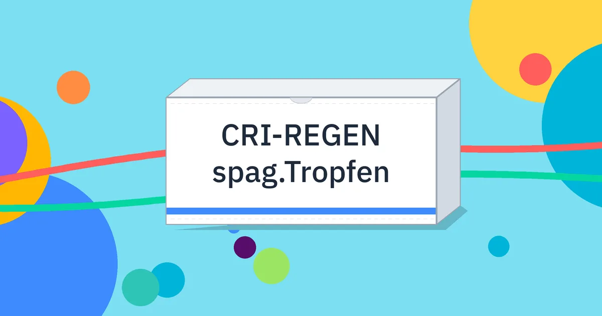 Symbolbild: Packung mit der Aufschrift CRI-REGEN spag.Tropfen (PZN 03821772) – Verfügbarkeit und Bezug in Apotheken in Frankfurt am Main