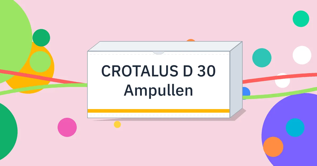 Symbolbild: Packung mit der Aufschrift CROTALUS D 30 Ampullen (PZN 11705494) – Verfügbarkeit und Bezug in Apotheken in Frankfurt am Main