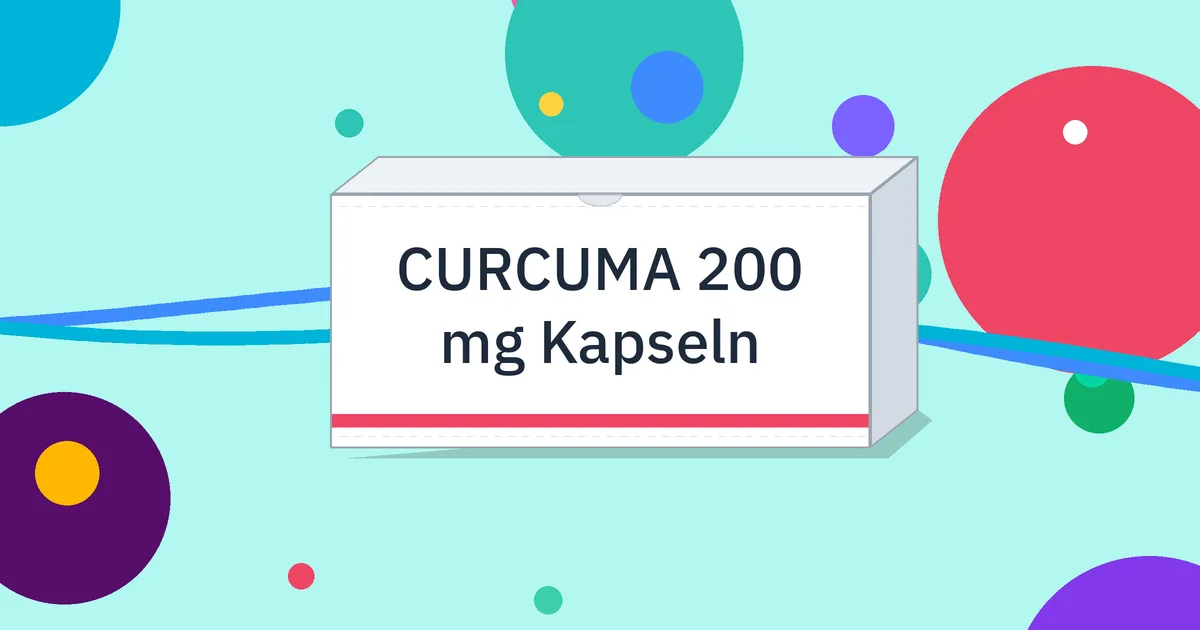 Symbolbild: Packung mit der Aufschrift CURCUMA 200 mg Kapseln (PZN 03175705) – Verfügbarkeit und Bezug in Apotheken in Frankfurt am Main