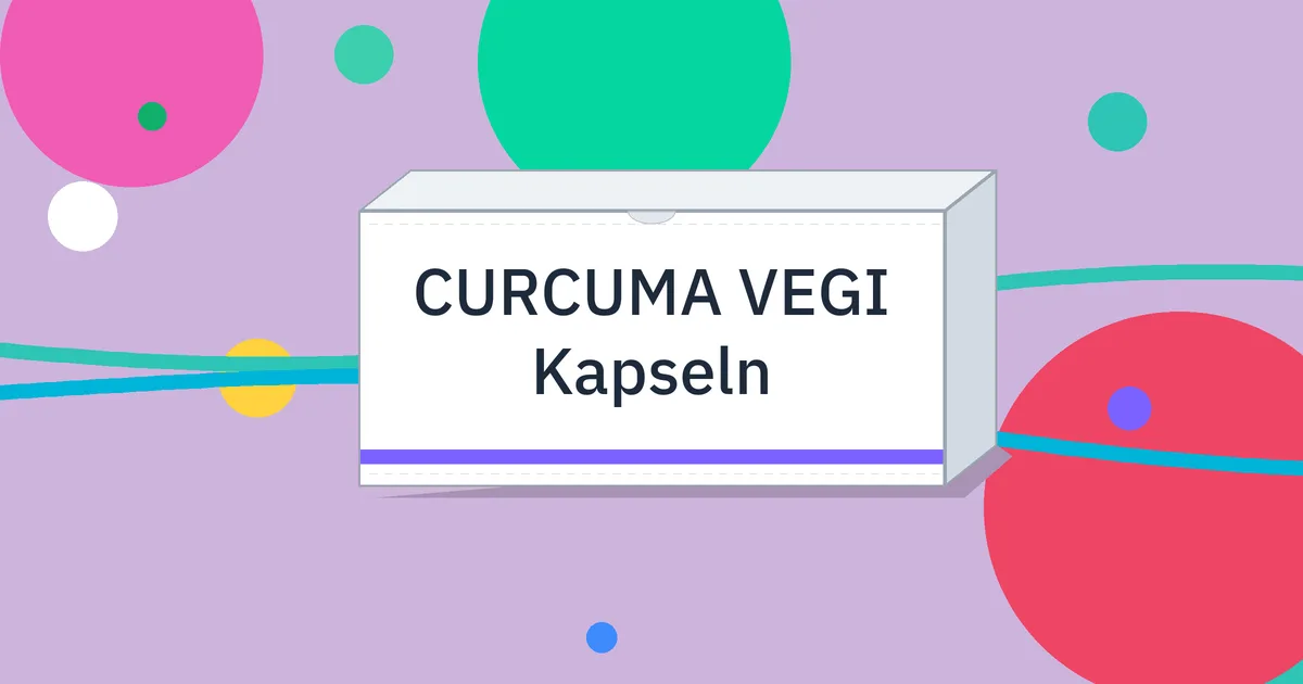 Symbolbild: Packung mit der Aufschrift CURCUMA VEGI Kapseln (PZN 04309639) – Verfügbarkeit und Bezug in Apotheken in Frankfurt am Main