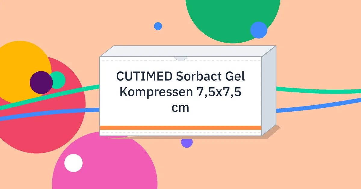 Symbolbild: Packung mit der Aufschrift CUTIMED Sorbact Gel Kompressen 7,5x7,5 cm (PZN 16225971) – Verfügbarkeit und Bezug in Apotheken in Frankfurt am Main
