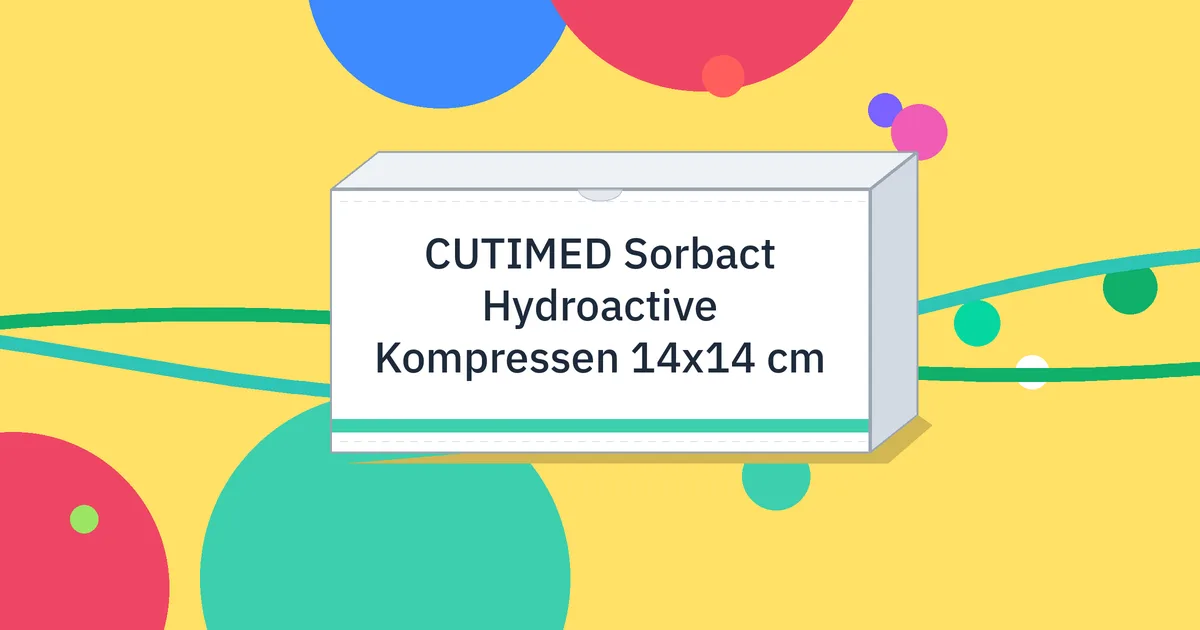 Symbolbild: Packung mit der Aufschrift CUTIMED Sorbact Hydroactive Kompressen 14x14 cm (PZN 16027030) – Verfügbarkeit und Bezug in Apotheken in Frankfurt am Main