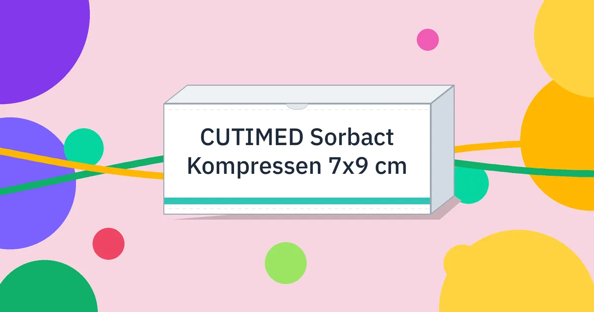 Symbolbild: Packung mit der Aufschrift CUTIMED Sorbact Kompressen 7x9 cm (PZN 20540075) – Verfügbarkeit und Bezug in Apotheken in Frankfurt am Main