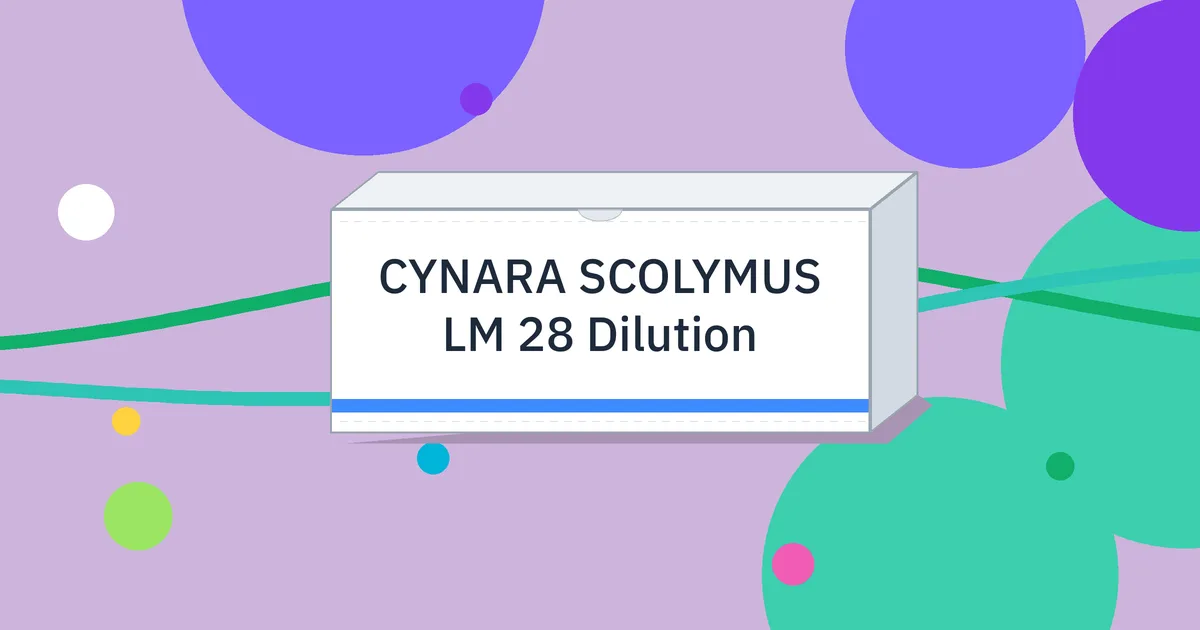 Symbolbild: Packung mit der Aufschrift CYNARA SCOLYMUS LM 28 Dilution (PZN 13459786) – Verfügbarkeit und Bezug in Apotheken in Frankfurt am Main