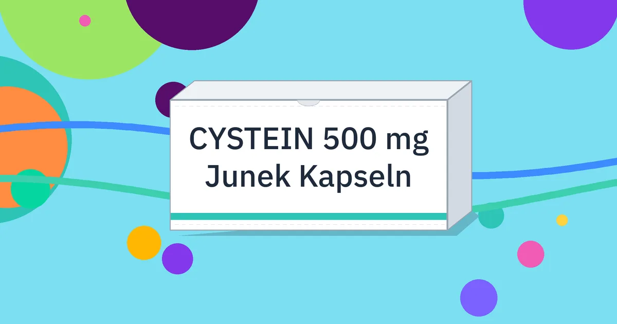 Symbolbild: Packung mit der Aufschrift CYSTEIN 500 mg Junek Kapseln (PZN 00132836) – Verfügbarkeit und Bezug in Apotheken in Frankfurt am Main