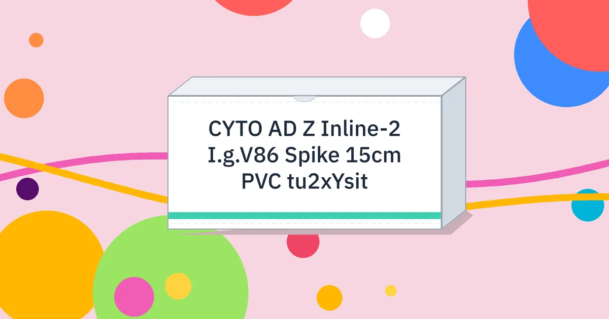 Symbolbild: Packung mit der Aufschrift CYTO AD Z Inline-2 I.g.V86 Spike 15cm PVC tu2xYsit (PZN 16135860) – Verfügbarkeit und Bezug in Apotheken in Frankfurt am Main