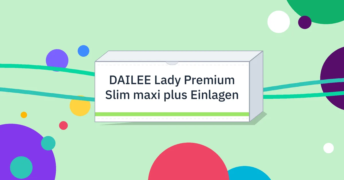 Symbolbild: Packung mit der Aufschrift DAILEE Lady Premium Slim maxi plus Einlagen (PZN 16142883) – Verfügbarkeit und Bezug in Apotheken in Frankfurt am Main