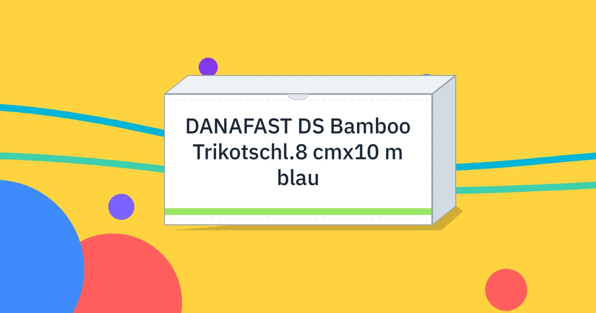 Symbolbild: Packung mit der Aufschrift DANAFAST DS Bamboo Trikotschl.8 cmx10 m blau (PZN 20810913) – Verfügbarkeit und Bezug in Apotheken in Frankfurt am Main