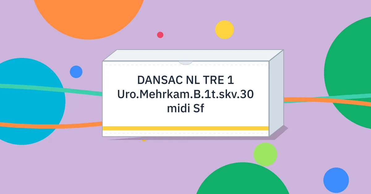 Symbolbild: Packung mit der Aufschrift DANSAC NL TRE 1 Uro.Mehrkam.B.1t.skv.30 midi Sf (PZN 18179560) – Verfügbarkeit und Bezug in Apotheken in Frankfurt am Main
