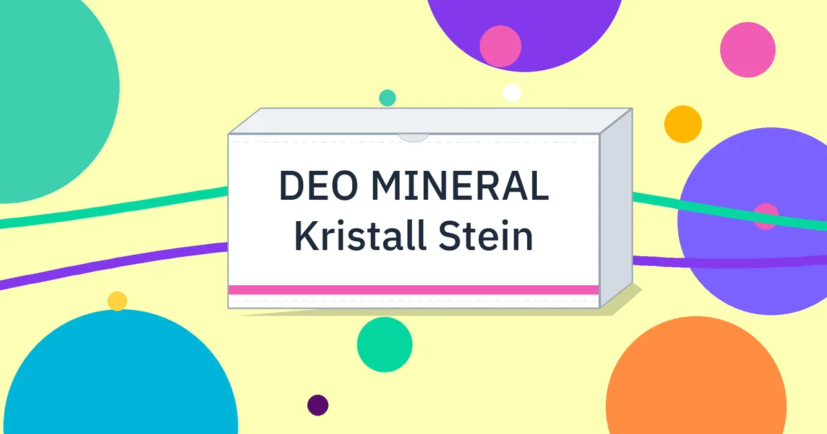 Symbolbild: Packung mit der Aufschrift DEO MINERAL Kristall Stein (PZN 02786915) – Verfügbarkeit und Bezug in Apotheken in Frankfurt am Main