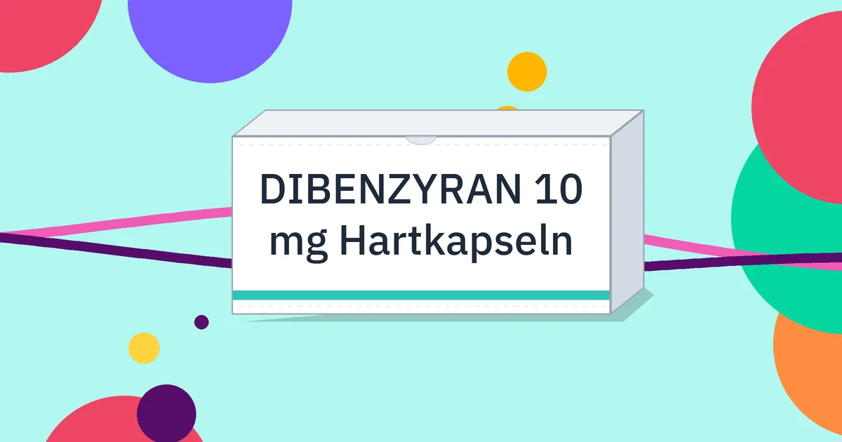 Symbolbild: Packung mit der Aufschrift DIBENZYRAN 10 mg Hartkapseln (PZN 08466637) – Verfügbarkeit und Bezug in Apotheken in Frankfurt am Main