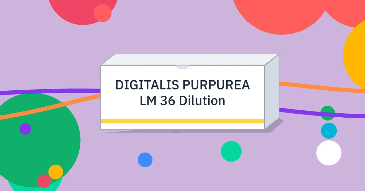 Symbolbild: Packung mit der Aufschrift DIGITALIS PURPUREA LM 36 Dilution (PZN 12842419) – Verfügbarkeit und Bezug in Apotheken in Frankfurt am Main