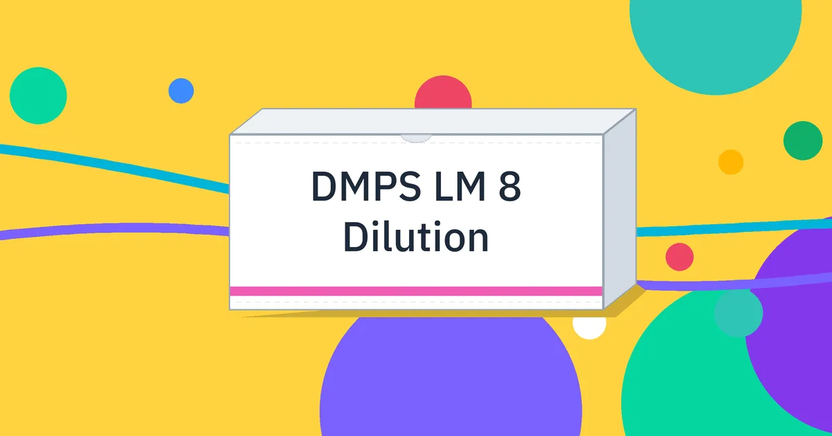 Symbolbild: Packung mit der Aufschrift DMPS LM 8 Dilution (PZN 13466036) – Verfügbarkeit und Bezug in Apotheken in Frankfurt am Main