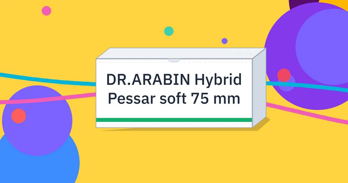 Symbolbild: Packung mit der Aufschrift DR.ARABIN Hybrid Pessar soft 75 mm (PZN 19780880) – Verfügbarkeit und Bezug in Apotheken in Frankfurt am Main