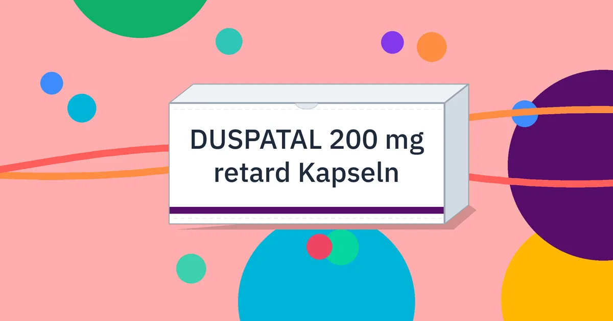 Symbolbild: Packung mit der Aufschrift DUSPATAL 200 mg retard Kapseln (PZN 06729558) – Verfügbarkeit und Bezug in Apotheken in Frankfurt am Main
