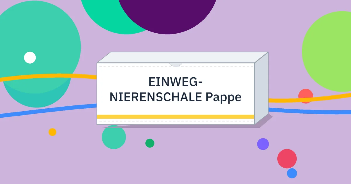 Symbolbild: Packung mit der Aufschrift EINWEG-NIERENSCHALE Pappe (PZN 10333381) – Verfügbarkeit und Bezug in Apotheken in Frankfurt am Main