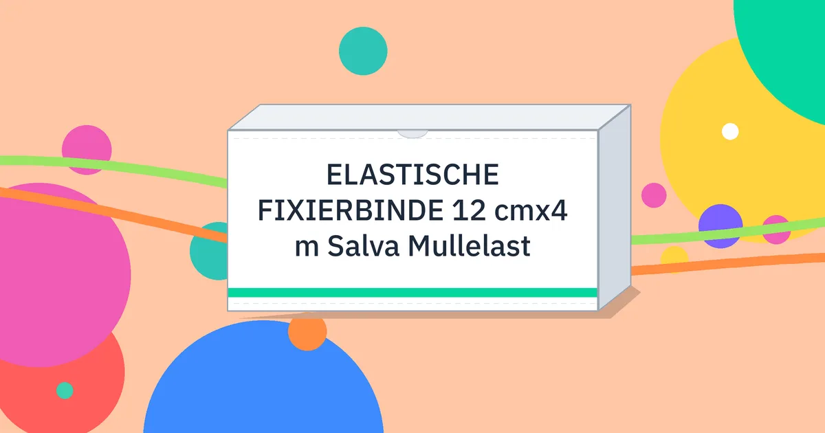 Symbolbild: Packung mit der Aufschrift ELASTISCHE FIXIERBINDE 12 cmx4 m Salva Mullelast (PZN 17152145) – Verfügbarkeit und Bezug in Apotheken in Frankfurt am Main