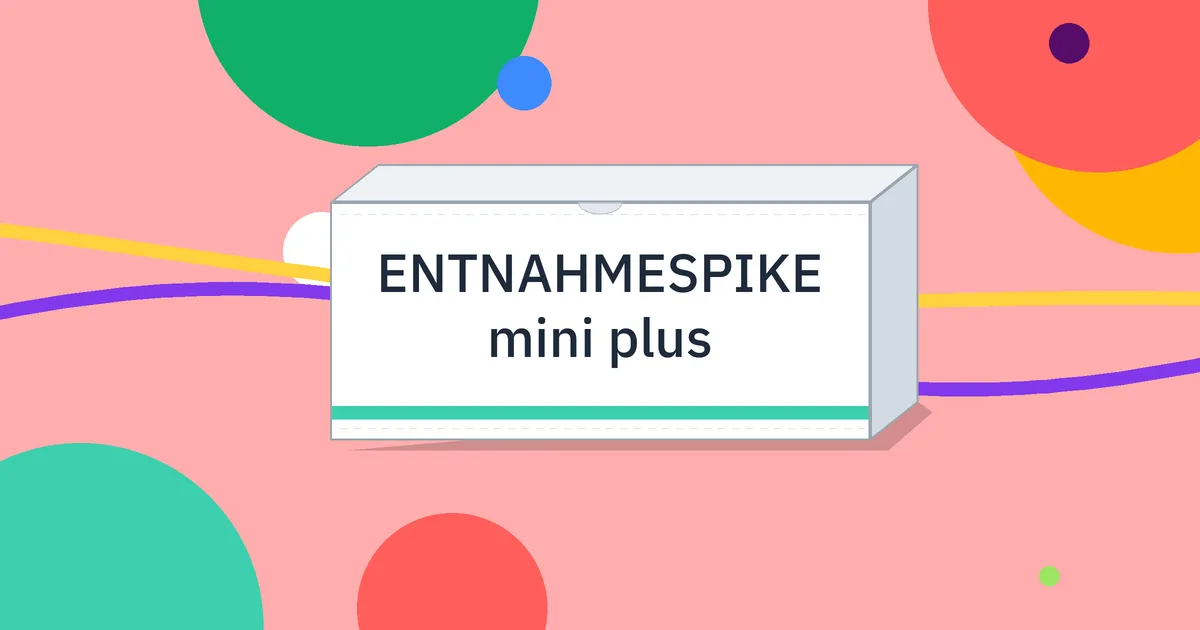 Symbolbild: Packung mit der Aufschrift ENTNAHMESPIKE mini plus (PZN 09291619) – Verfügbarkeit und Bezug in Apotheken in Frankfurt am Main
