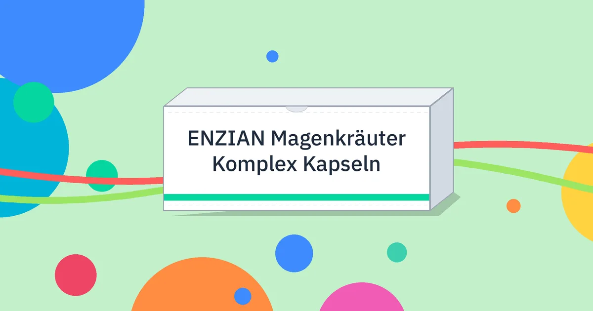 Symbolbild: Packung mit der Aufschrift ENZIAN Magenkräuter Komplex Kapseln (PZN 13581760) – Verfügbarkeit und Bezug in Apotheken in Frankfurt am Main