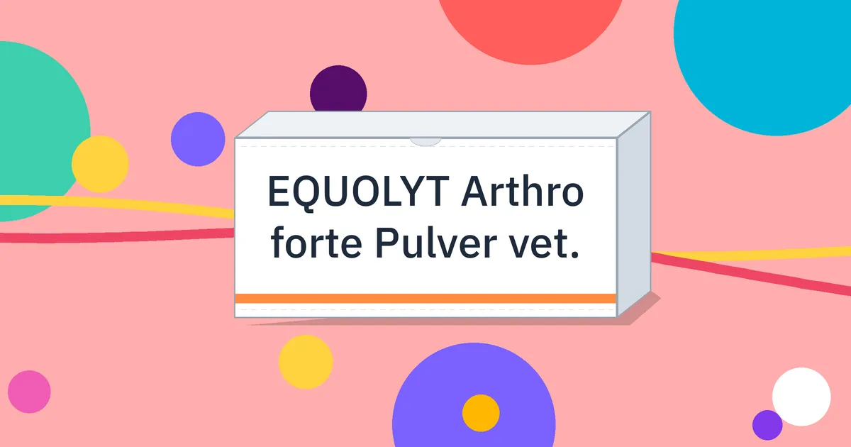 Symbolbild: Packung mit der Aufschrift EQUOLYT Arthro forte Pulver vet. (PZN 00503706) – Verfügbarkeit und Bezug in Apotheken in Frankfurt am Main