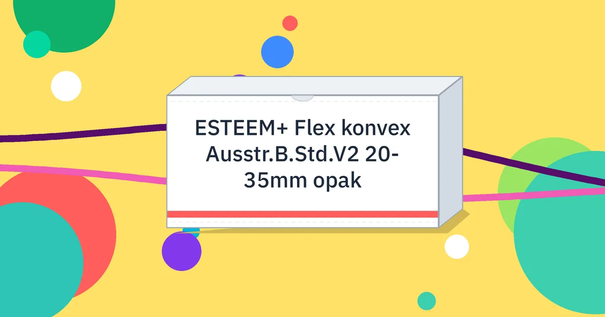 Symbolbild: Packung mit der Aufschrift ESTEEM+ Flex konvex Ausstr.B.Std.V2 20-35mm opak (PZN 11854389) – Verfügbarkeit und Bezug in Apotheken in Frankfurt am Main
