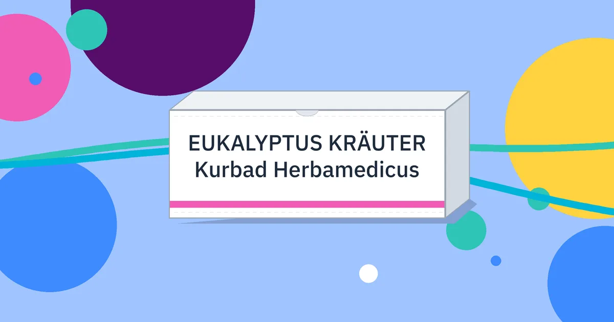 Symbolbild: Packung mit der Aufschrift EUKALYPTUS KRÄUTER Kurbad Herbamedicus (PZN 00133528) – Verfügbarkeit und Bezug in Apotheken in Frankfurt am Main