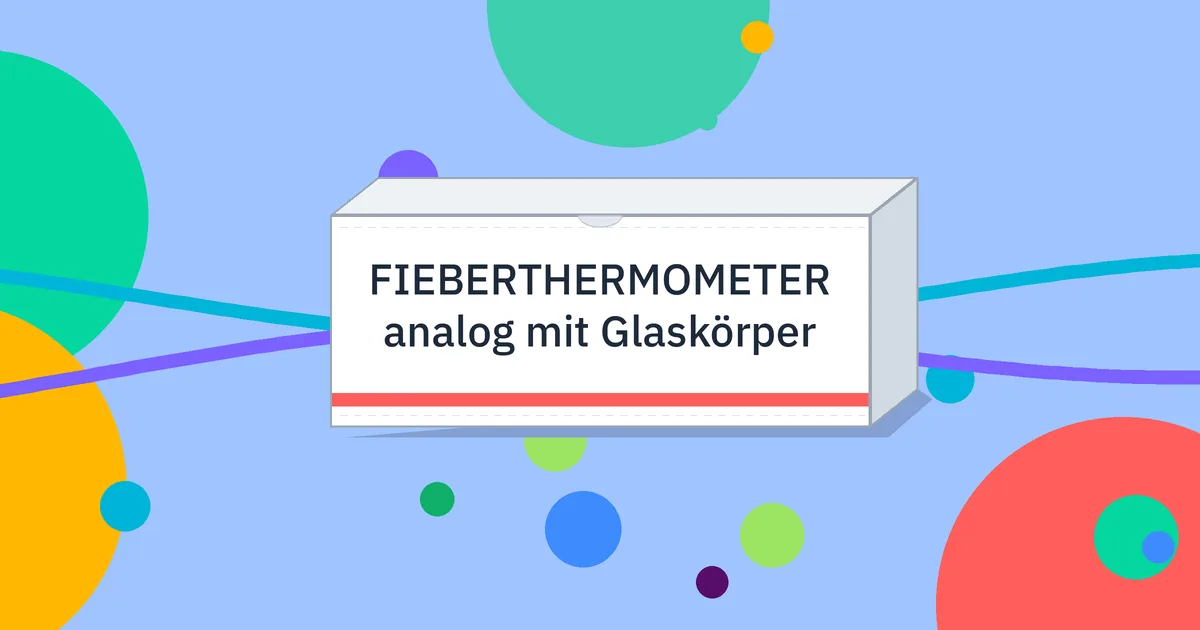 Symbolbild: Packung mit der Aufschrift FIEBERTHERMOMETER analog mit Glaskörper (PZN 18731632) – Verfügbarkeit und Bezug in Apotheken in Frankfurt am Main