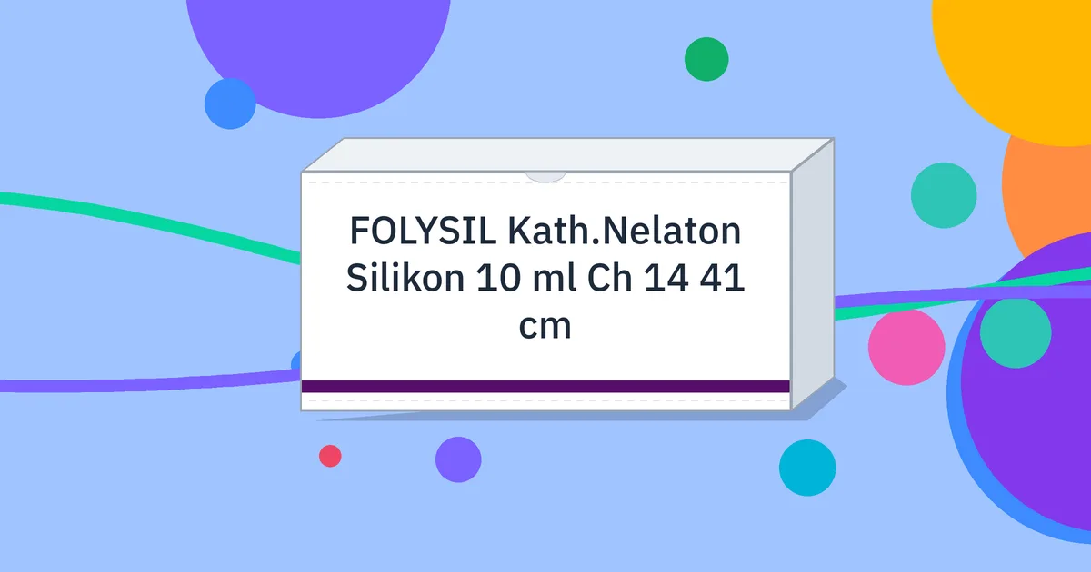 Symbolbild: Packung mit der Aufschrift FOLYSIL Kath.Nelaton Silikon 10 ml Ch 14 41 cm (PZN 18188487) – Verfügbarkeit und Bezug in Apotheken in Frankfurt am Main