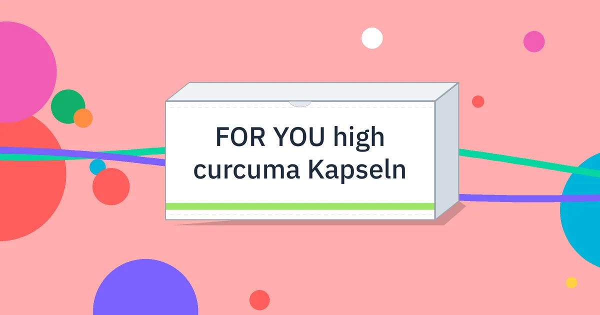 Symbolbild: Packung mit der Aufschrift FOR YOU high curcuma Kapseln (PZN 15264271) – Verfügbarkeit und Bezug in Apotheken in Frankfurt am Main