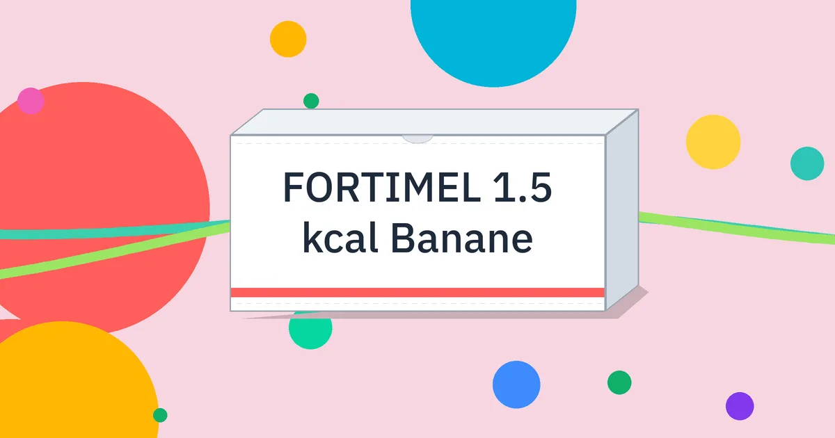 Symbolbild: Packung mit der Aufschrift FORTIMEL 1.5 kcal Banane (PZN 19075561) – Verfügbarkeit und Bezug in Apotheken in Frankfurt am Main