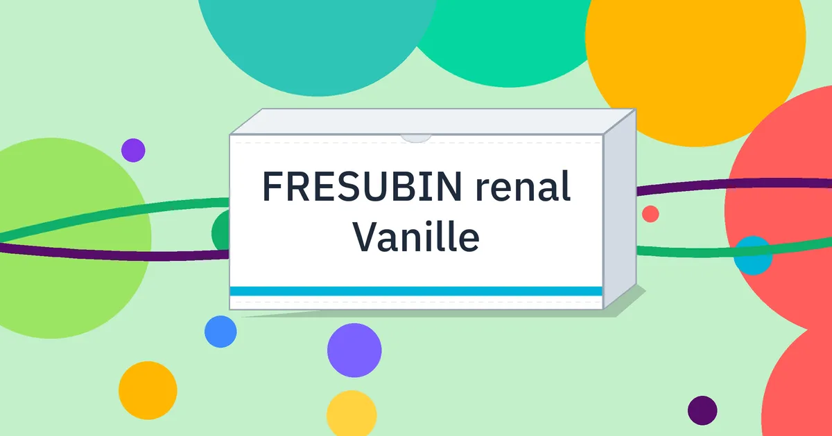 Symbolbild: Packung mit der Aufschrift FRESUBIN renal Vanille (PZN 20207499) – Verfügbarkeit und Bezug in Apotheken in Frankfurt am Main