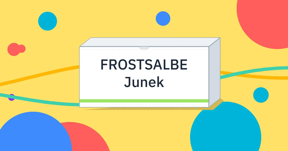 Symbolbild: Packung mit der Aufschrift FROSTSALBE Junek (PZN 19774951) – Verfügbarkeit und Bezug in Apotheken in Frankfurt am Main