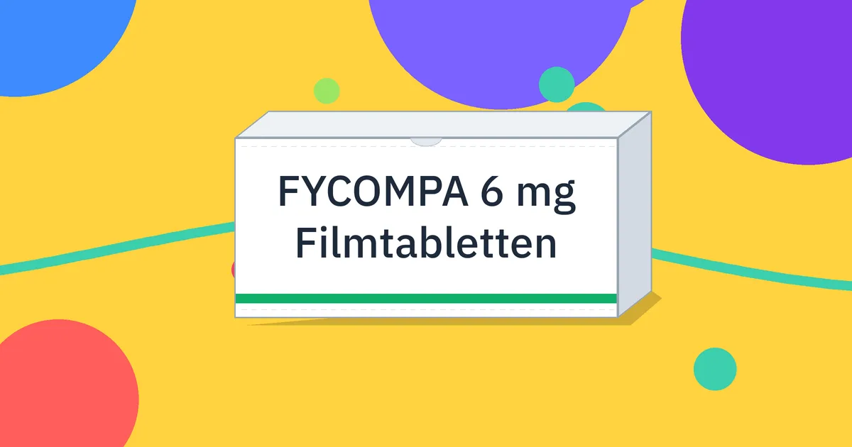 Symbolbild: Packung mit der Aufschrift FYCOMPA 6 mg Filmtabletten (PZN 06614393) – Verfügbarkeit und Bezug in Apotheken in Frankfurt am Main