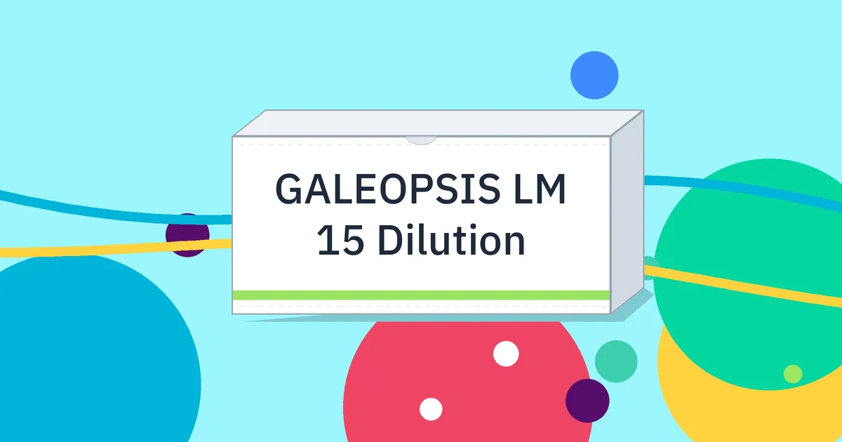 Symbolbild: Packung mit der Aufschrift GALEOPSIS LM 15 Dilution (PZN 13496238) – Verfügbarkeit und Bezug in Apotheken in Frankfurt am Main