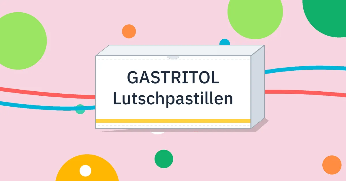 Symbolbild: Packung mit der Aufschrift GASTRITOL Lutschpastillen (PZN 18874550) – Verfügbarkeit und Bezug in Apotheken in Frankfurt am Main