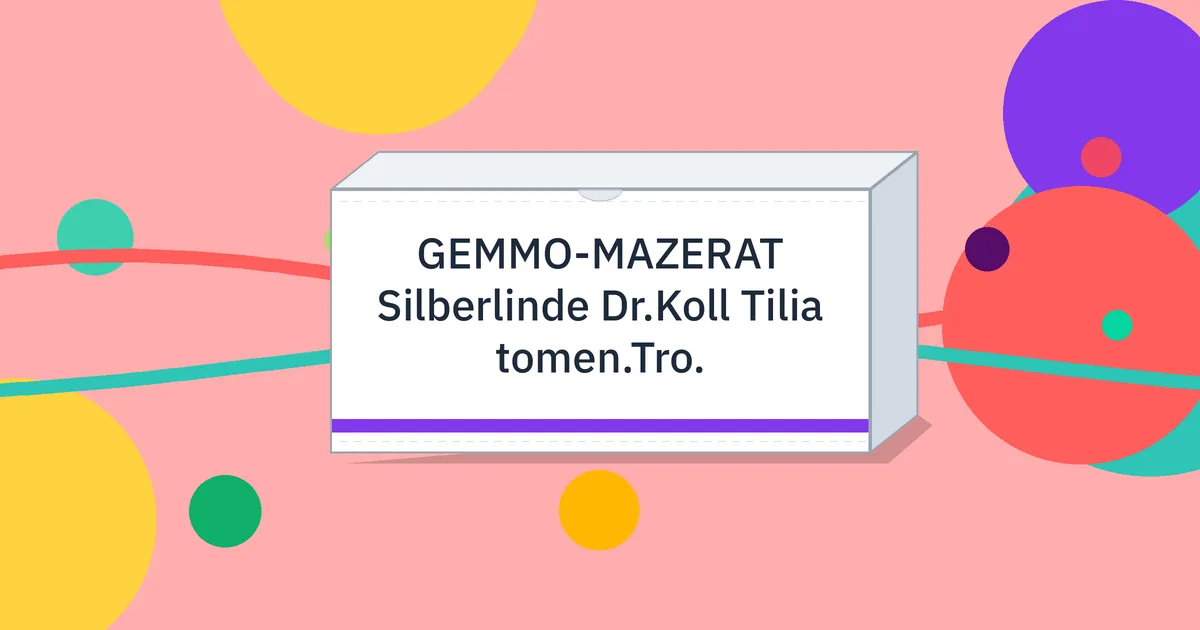 Symbolbild: Packung mit der Aufschrift GEMMO-MAZERAT Silberlinde Dr.Koll Tilia tomen.Tro. (PZN 18467980) – Verfügbarkeit und Bezug in Apotheken in Frankfurt am Main