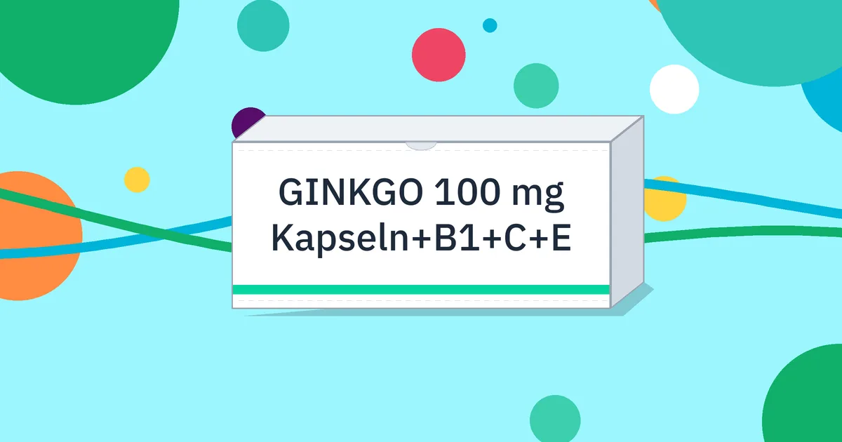 Symbolbild: Packung mit der Aufschrift GINKGO 100 mg Kapseln+B1+C+E (PZN 02909335) – Verfügbarkeit und Bezug in Apotheken in Frankfurt am Main