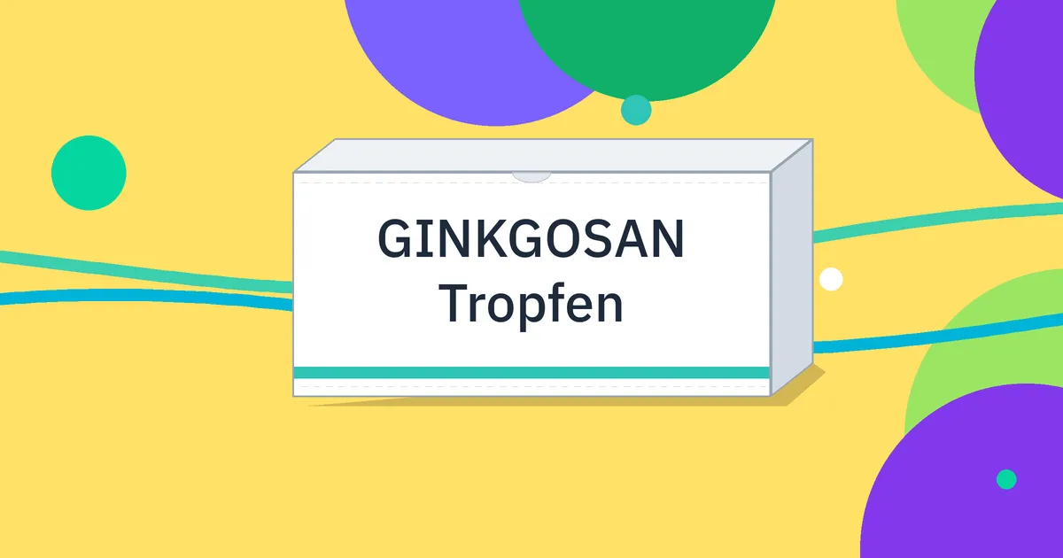 Symbolbild: Packung mit der Aufschrift GINKGOSAN Tropfen (PZN 12536036) – Verfügbarkeit und Bezug in Apotheken in Frankfurt am Main