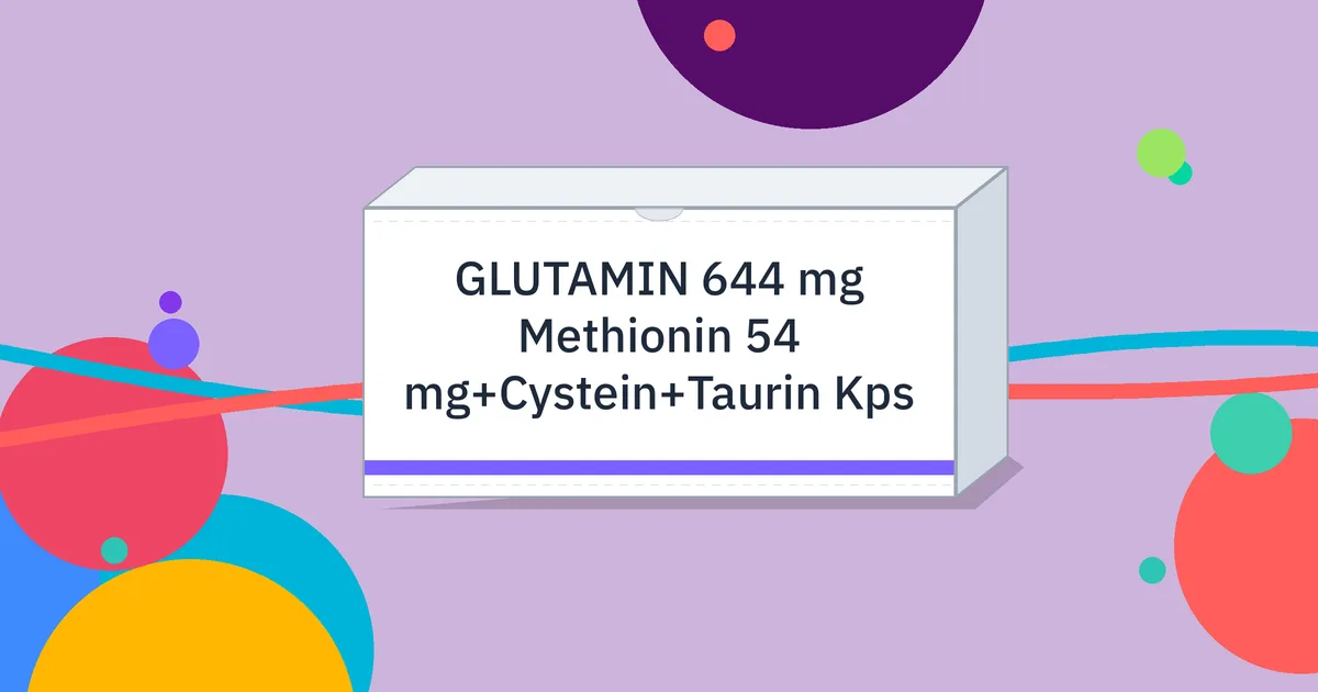 Symbolbild: Packung mit der Aufschrift GLUTAMIN 644 mg Methionin 54 mg+Cystein+Taurin Kps (PZN 19282136) – Verfügbarkeit und Bezug in Apotheken in Frankfurt am Main