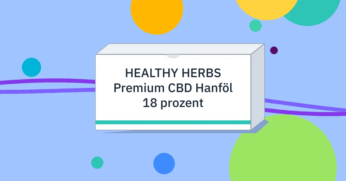 Symbolbild: Packung mit der Aufschrift HEALTHY HERBS Premium CBD Hanföl 18 prozent (PZN 16586261) – Verfügbarkeit und Bezug in Apotheken in Frankfurt am Main