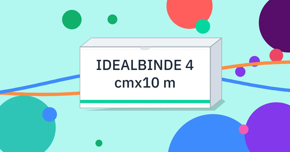 Symbolbild: Packung mit der Aufschrift IDEALBINDE 4 cmx10 m (PZN 09060788) – Verfügbarkeit und Bezug in Apotheken in Frankfurt am Main