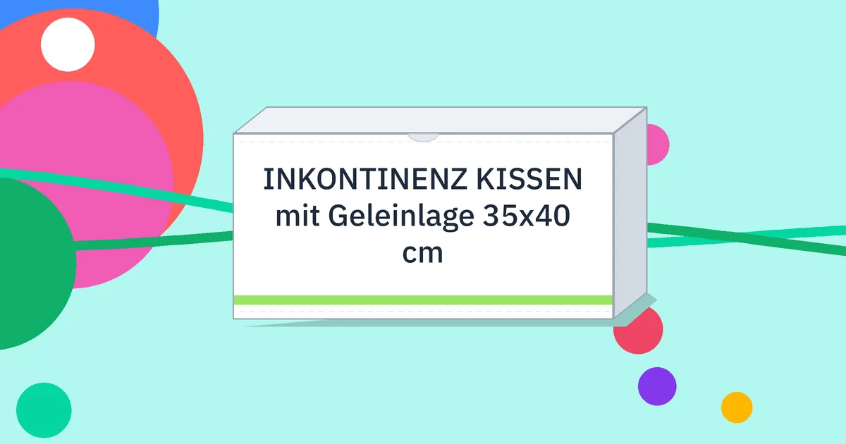 Symbolbild: Packung mit der Aufschrift INKONTINENZ KISSEN mit Geleinlage 35x40 cm (PZN 16616878) – Verfügbarkeit und Bezug in Apotheken in Frankfurt am Main