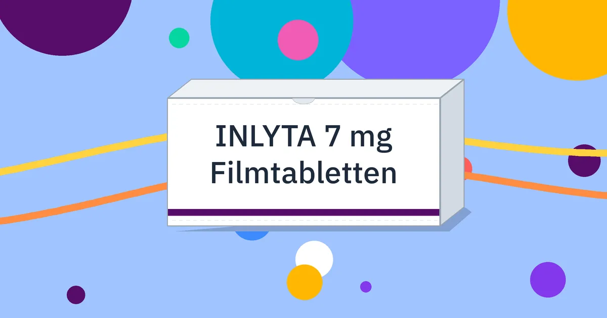 Symbolbild: Packung mit der Aufschrift INLYTA 7 mg Filmtabletten (PZN 10135511) – Verfügbarkeit und Bezug in Apotheken in Frankfurt am Main
