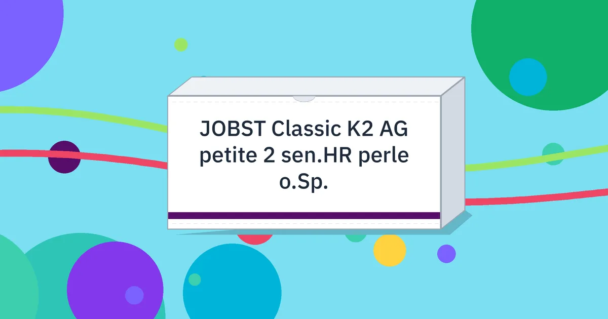 Symbolbild: Packung mit der Aufschrift JOBST Classic K2 AG petite 2 sen.HR perle o.Sp. (PZN 17961100) – Verfügbarkeit und Bezug in Apotheken in Frankfurt am Main