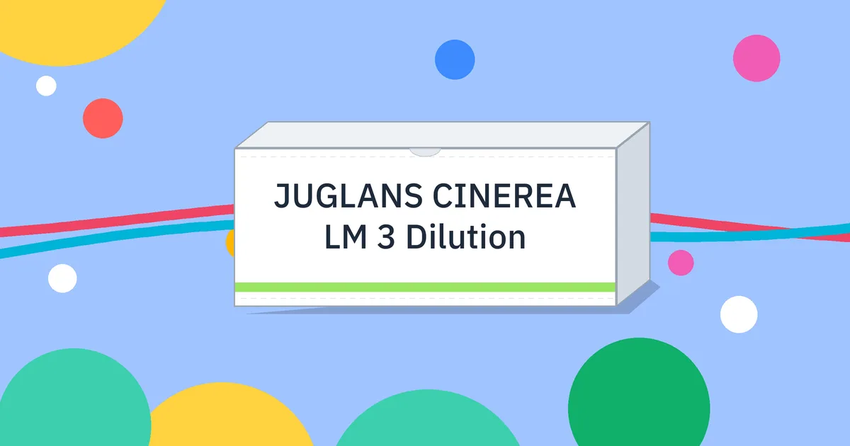 Symbolbild: Packung mit der Aufschrift JUGLANS CINEREA LM 3 Dilution (PZN 13563590) – Verfügbarkeit und Bezug in Apotheken in Frankfurt am Main